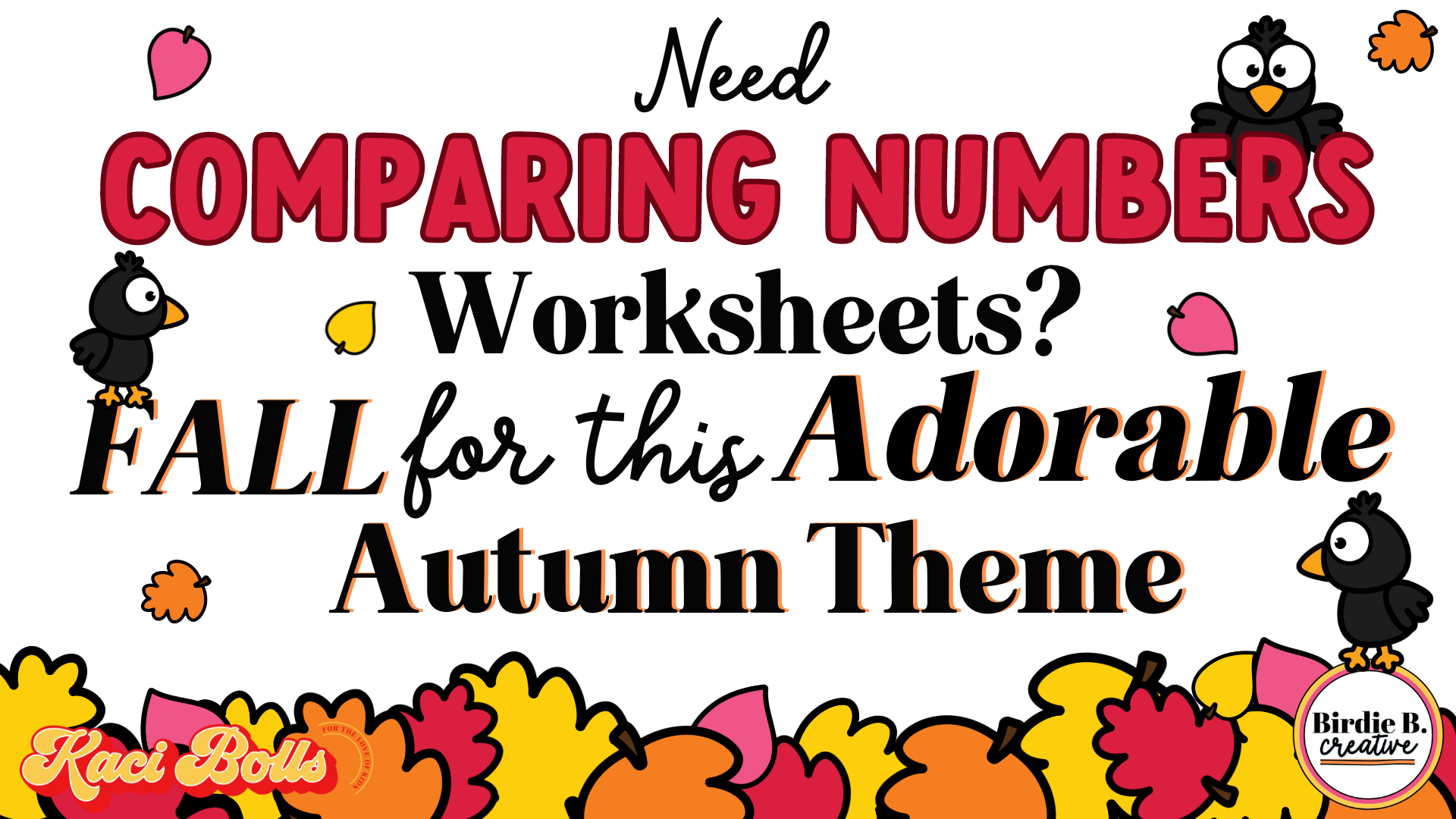 Need Comparing Numbers Worksheets? Fall For This Adorable Autumn Theme ...