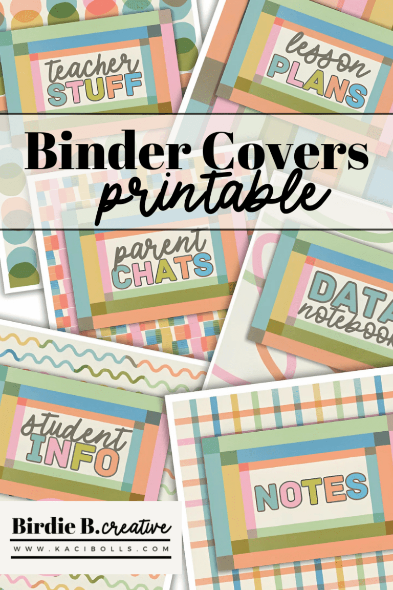 6 Fresh & Fun Binder Covers (Printable) To Make Your Classroom Happier ...